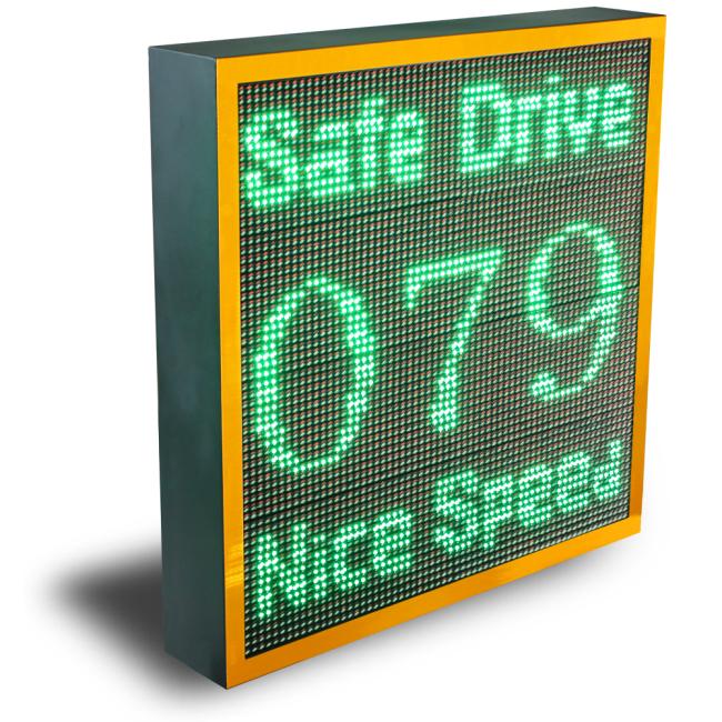 Aluminum Alloy Solar Traffic Sign With 140 Degrees Viewing Angle Display Speed