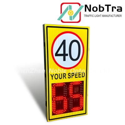 China Weatherproof IP 54 Radar Feedback Sign Solar Featuring Radar Working Frequency 24.125GHZ and Speed Limit 1 to 99kmh for Road Speed Control for sale