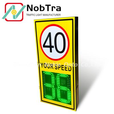 China Solar Powered LED Radar Speed Limit Sign with Lithium Battery and IP54 Rating for sale