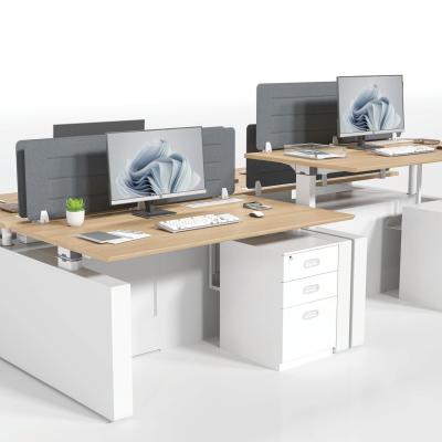 China Dual Motor Electric Standing Desks Height Adjustable Office Workstation Desk Sit Stand for sale