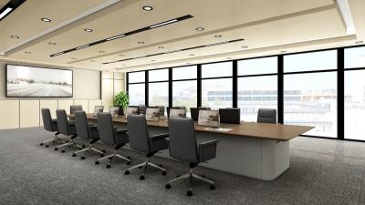 China Bespoke Customization Boardroom Conference Table With Power Outlets for sale