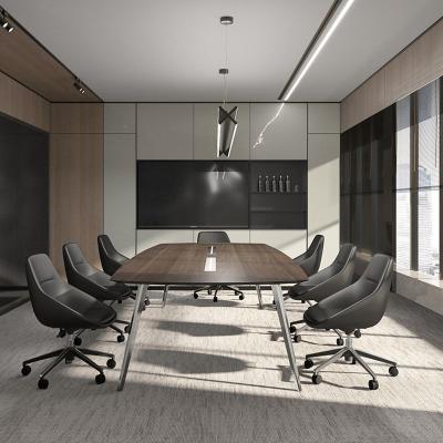 China Leaf Shape Leather Conference Chair ISO45001 Height Adjustable Office Chair for sale