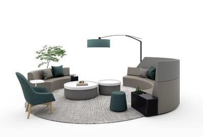 China Adjustable Feet Curved Modular Sectional Sofa Custom Layout Lobby Lounge Seating for sale