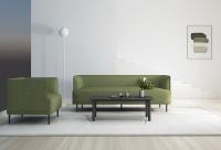 China Customization Brown Office Waiting Sofa Workplace Reception Sofa Set OEM for sale