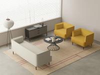China Customization Brown Office Waiting Sofa Workplace Reception Sofa Set OEM for sale