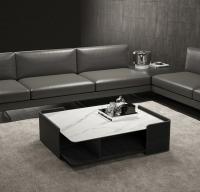 China Edge Frame Office Coffee Table With Open Storage Cabinet for sale