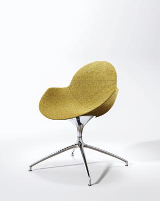 China ISO45001 Shell Lounge Chair Ergonomic Design And Fabric Upholstery for sale