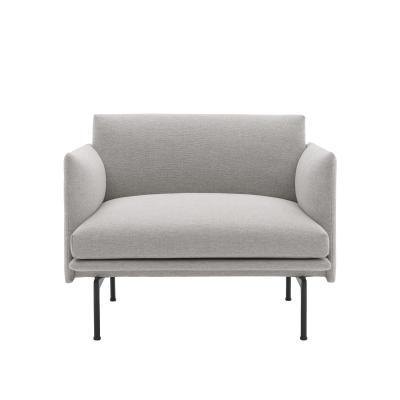 China Modern Minimalist Sofa Set with Solid Wood Inner Frame and HR Foam, Fabric PU Genuine Leather Optional for Office Reception for sale