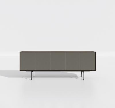 China Modern Minimalist Office Sideboard Storage Credenza with Soft Close Doors in Melamine & Baking Paint for sale