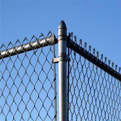 China Customized pvc coated paint temporary chain link fence green for sale
