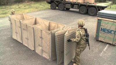 China Hesco Barrier Blast Wall Protection for Military Use for sale
