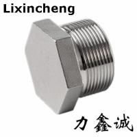 China Stainless Steel Pipe Fittings Round Hex Plug SS304 SS306 Thread Plug 1/2 Inch for sale