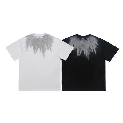 China Custom labels American Designer Kleding Mensen Five Star T-Shirt met kleine halslijn Te koop