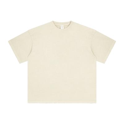 Cina Acid Vintage lavato 250g T-shirt maschile in difficoltà Peso pesante bianco T-shirt oversized in vendita