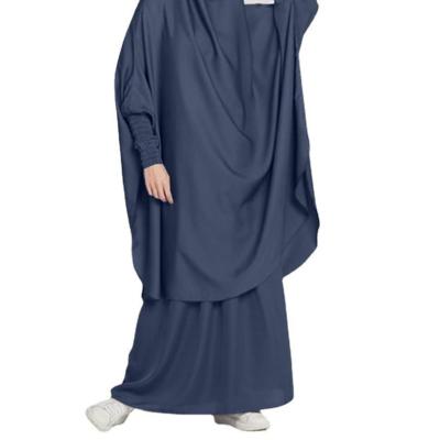 China Arabische Maleise Abaya Vrouwen Turkije Kleding Moslim Gebedsjurk Solid Color Plus-Size Te koop
