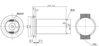 China 360 Degree Rotating Conductive Ring Connector Compact Slip Ring 26 28 50 Circuits for sale