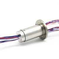 China Flat Pancake Mini Slip Ring 8 Circuit Low Profile Industrial Rotary Connector 80VDC 1A for sale