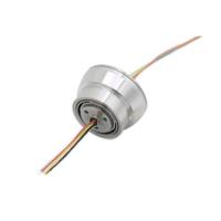 China Flat Pancake Mini Slip Ring 8 Circuit Low Profile Industrial Rotary Connector 80VDC 1A for sale