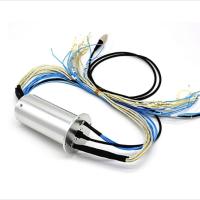 China Flat Pancake Mini Slip Ring 8 Circuit Low Profile Industrial Rotary Connector 80VDC 1A for sale