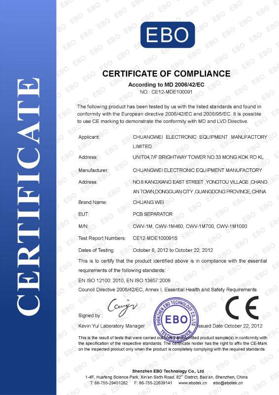 Manual PCB singulation for Pre-Scored Boards,[www.pcbseparator.com],CWV-1M