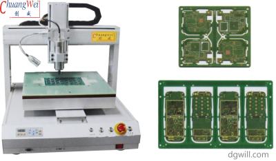 China 0.3-3.5mm PCB-scheren dikte op Vietnam PCB Router Machine met 10W Power Te koop