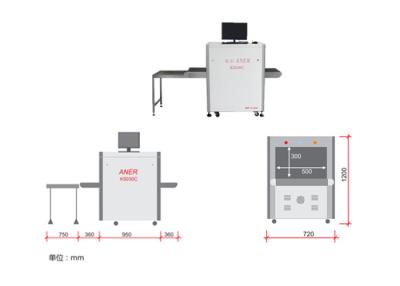 China Reliable Hotel Luggage X Ray Machine With 0.22m/s Speed 170kg Conveyor Load for sale