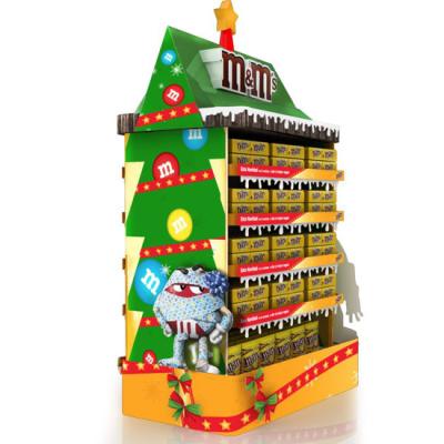 China Customized Cardboard Pallet Display Stand for M&M Chocolates for sale
