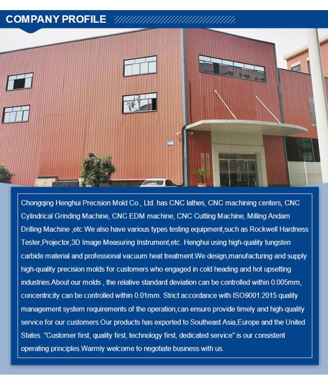 Custom tungsten carbide die mold for nuts - top view