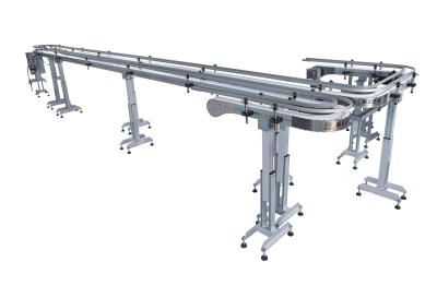 China 65mm Width Flexible Chain Conveyor Systems For Plastic Bottle for sale