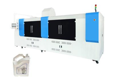 China Multi Servo Design Fully Auto Empty Bottle Packing Machine For Square Bottles for sale