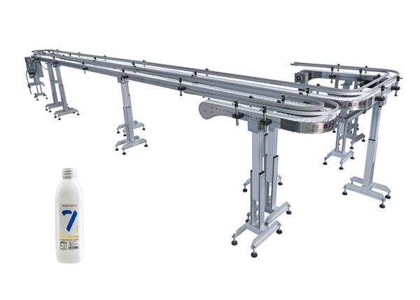 Quality 85mm Width Flexible Plastic Bottle Chain Conveyor Machine Modular Structure for sale