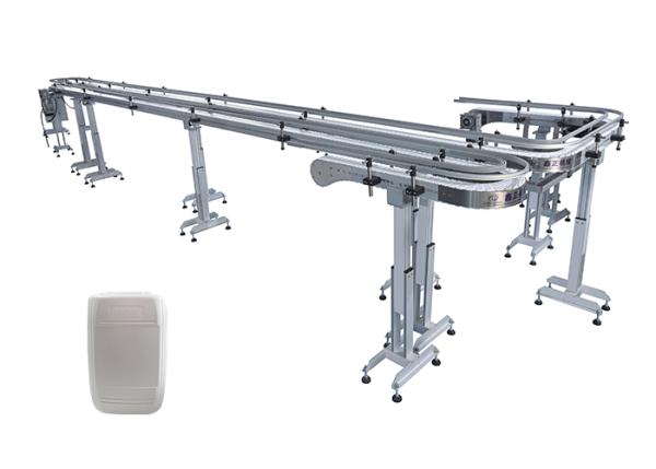 Quality Flexible Plastic Bottle Chain Conveyor With 175mm Width Intelligent Control for sale