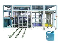 China Fully Auto Empty Plastic Bottle Palletizer 220V For Engine Oil Bottles for sale
