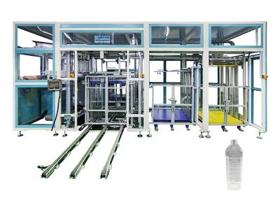 China 3500W Full Automatic Empty Bottle Palletizer System For PET Drinks Cosmetics Containers for sale