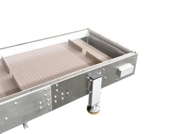 Quality 220V Flash Scrap Handling Horizontal Conveyor With POM Chain Plate for sale