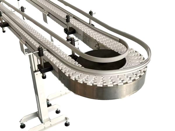 Quality 105mm Width Flexible Plastic Bottle Chain Conveyor Machine With Modular Structure for sale