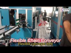 65mm width flexible chain conveyor systems for plastic bottle