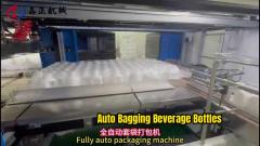 Fully suto packaging machine for beverage bottle with double bagging