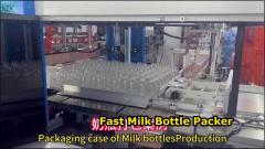 Fully automatic packing machine for Mengniu milk bottles