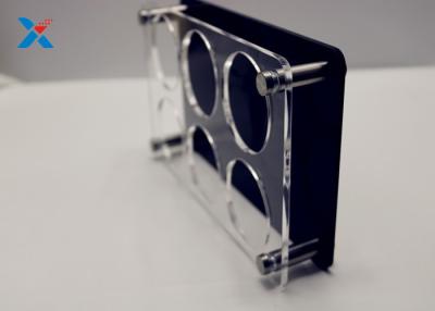 China Transparent Acrylic Display Stands Acrylic Cup Holder Silk Screen Printing for sale