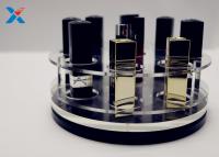 China Multi Function Acrylic Makeup Organiser Round 360 Rotating Lipstick Holder for sale