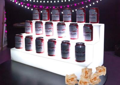 China 3 Tier Acrylic Display Rack For Champagne Beer Liquor Bottle Beverage Display for sale