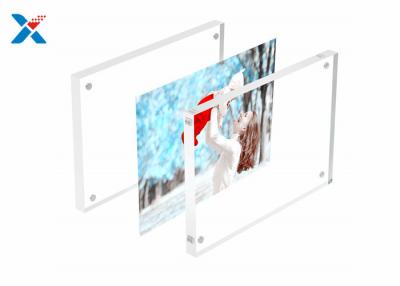China Double Sided Acrylic Photo Frame Clear Acrylic Magnetic Photo Frame In Size 8x8 Inches for sale