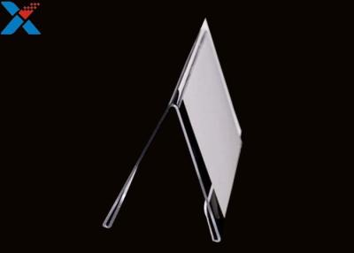 China V Shape Clear Acrylic Tabletop Sign Holders , Meeting Acrylic Table Tent Holders for sale