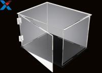 China Rectangle Acrylic Display Box Open Door Assembled Clear Dust Storage Box for sale