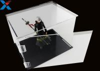 China Rectangle Acrylic Display Box Open Door Assembled Clear Dust Storage Box for sale