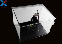 China Rectangle Acrylic Display Box Open Door Assembled Clear Dust Storage Box for sale