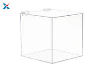 China Retail Store 5 Sided Acrylic Display Case Box With Hinged Lid For Candy Bin for sale