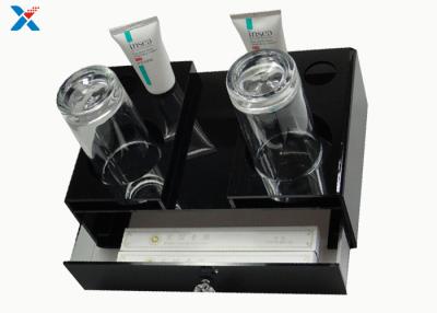 China Rectangular Acrylic Display Case Toothpaste Brush Comb Storage Box With Drawer for sale
