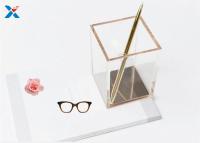 China Make Up Brush Custom Made Acrylic Boxes , Transparent Acrylic Display Cube for sale